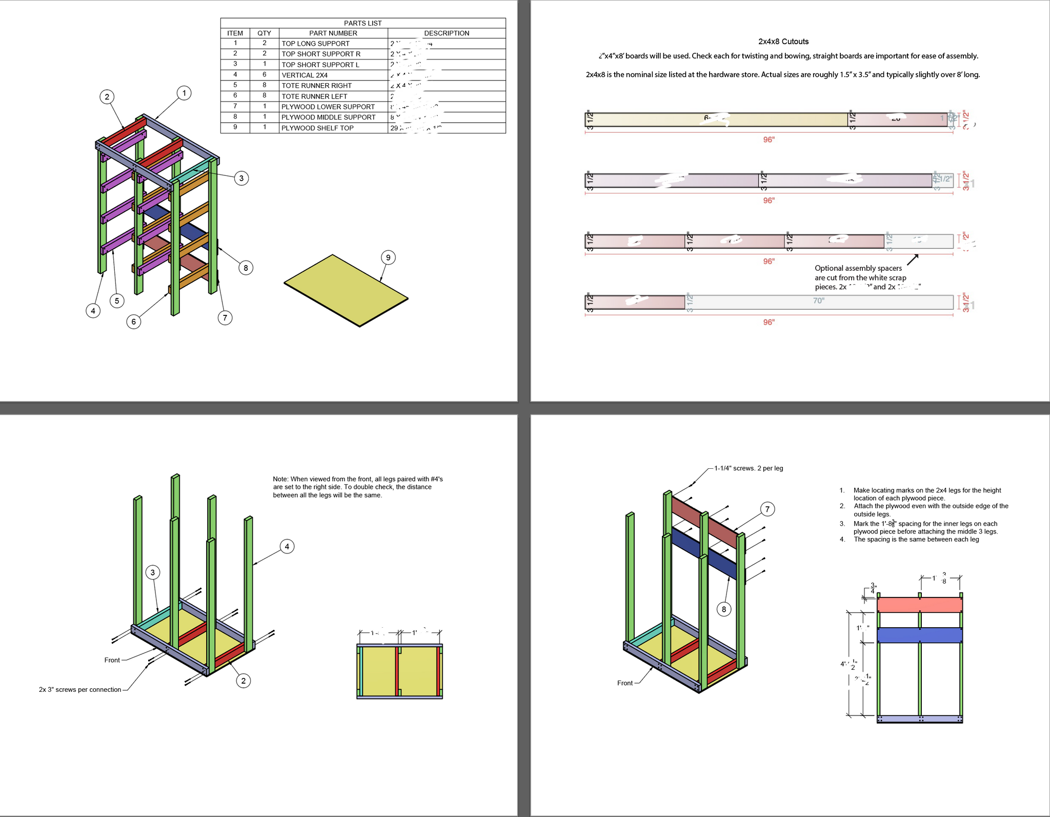 27 Gallon Tote Rack Plan - Holds 8 HDX Totes – Hudson's Timber