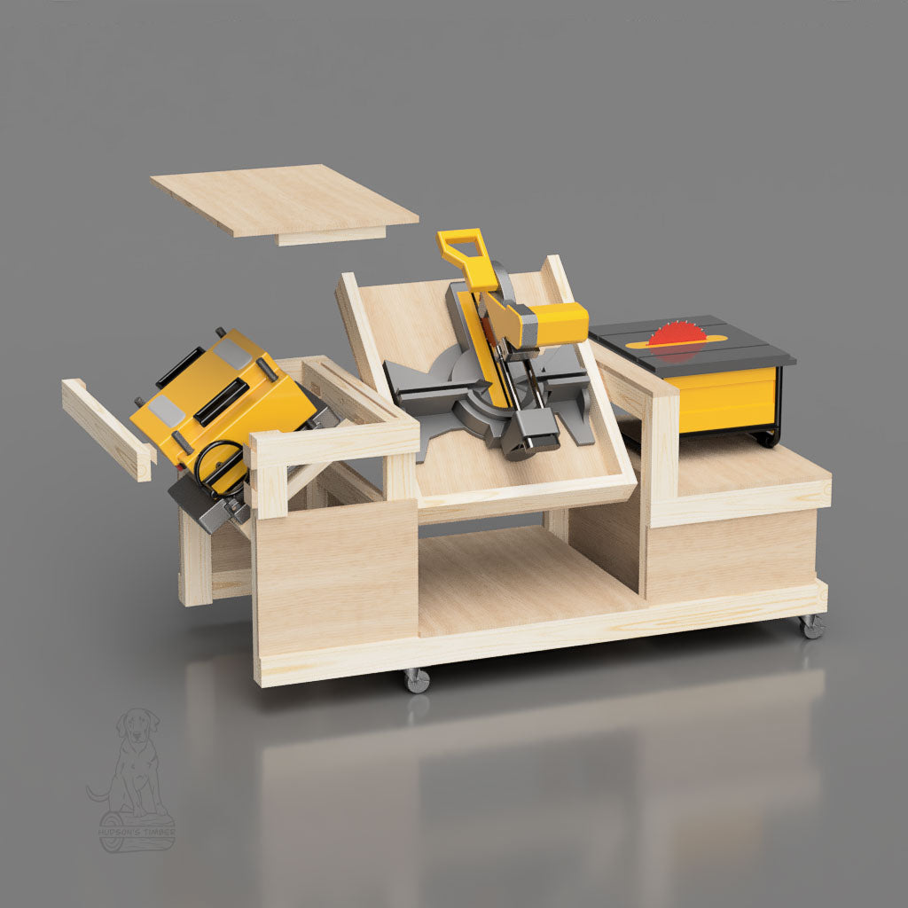 Compact Flip Top Workbench for Table Saw, Miter and Planer – Hudson's ...