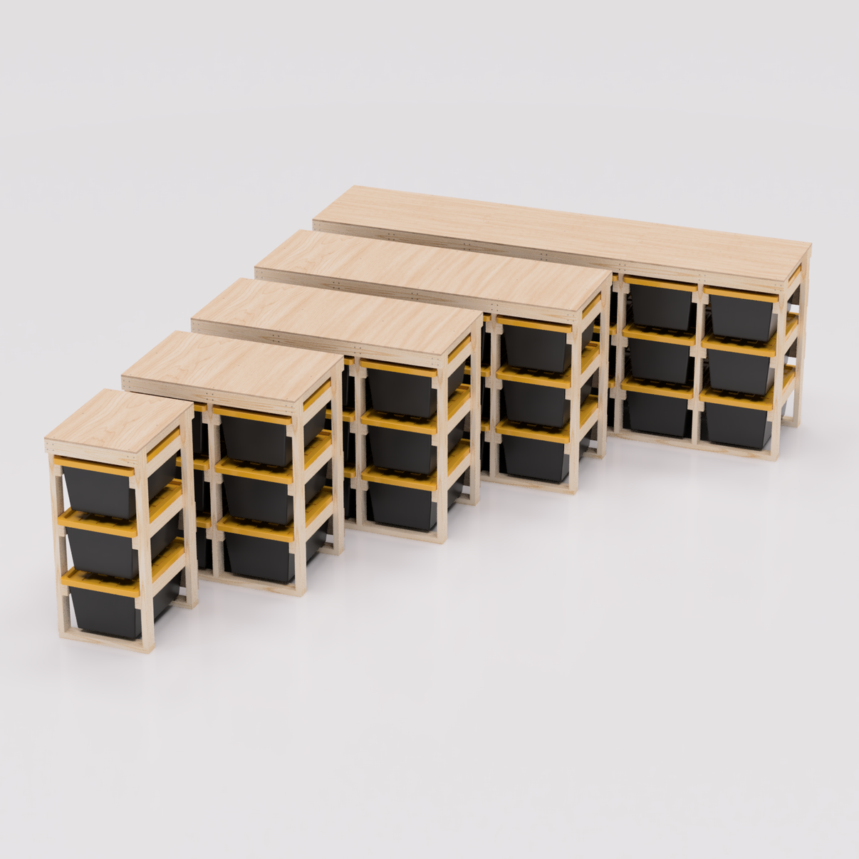 27 Gallon Tote Storage Rack Plans PDF – Hudson's Timber